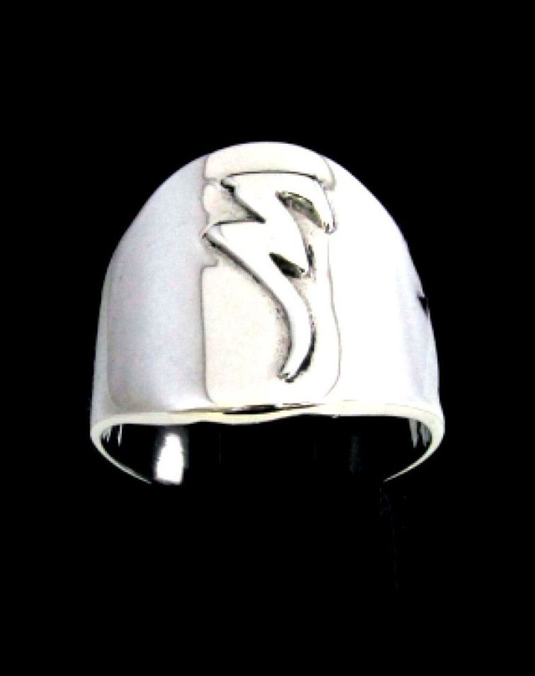 Sterling Silver Elder Scrolls Symbol Ring Seht Daedric Alphabet Initial ...