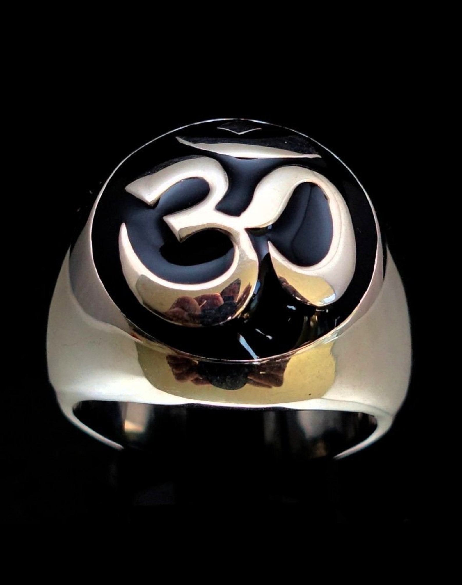 Sterling Silver Ancient Symbol Ring Ohm Buddhist Sacred Sound | Etsy