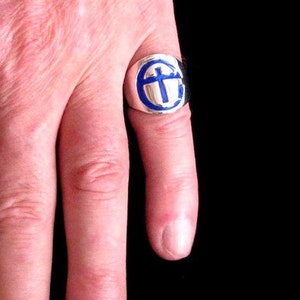 Sterling Silver Anglican Cross Ring Church of England Religious Symbol ...