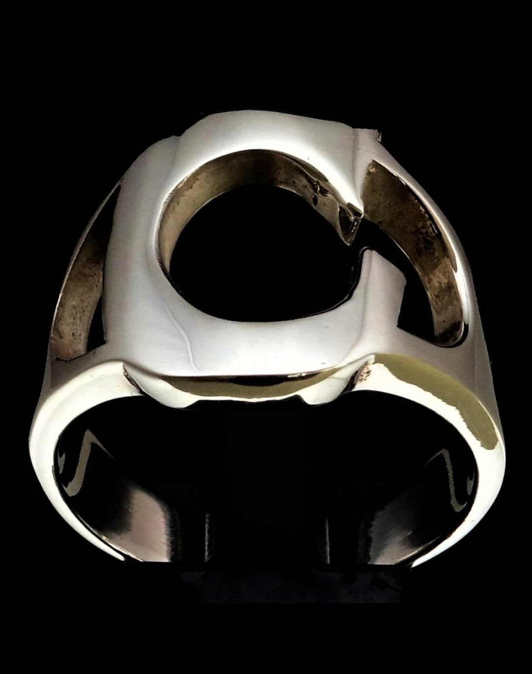 Sterling Silver Initial C Ring Alphabet Letter High Polished 925 Silver ...