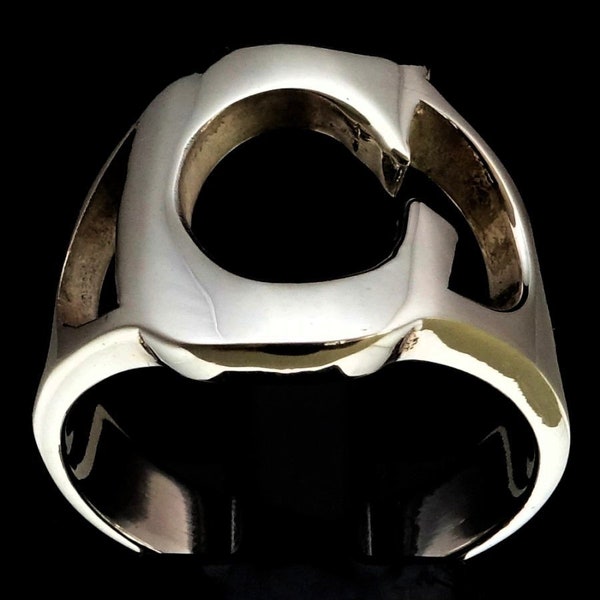 Silver Letter Ring - Etsy