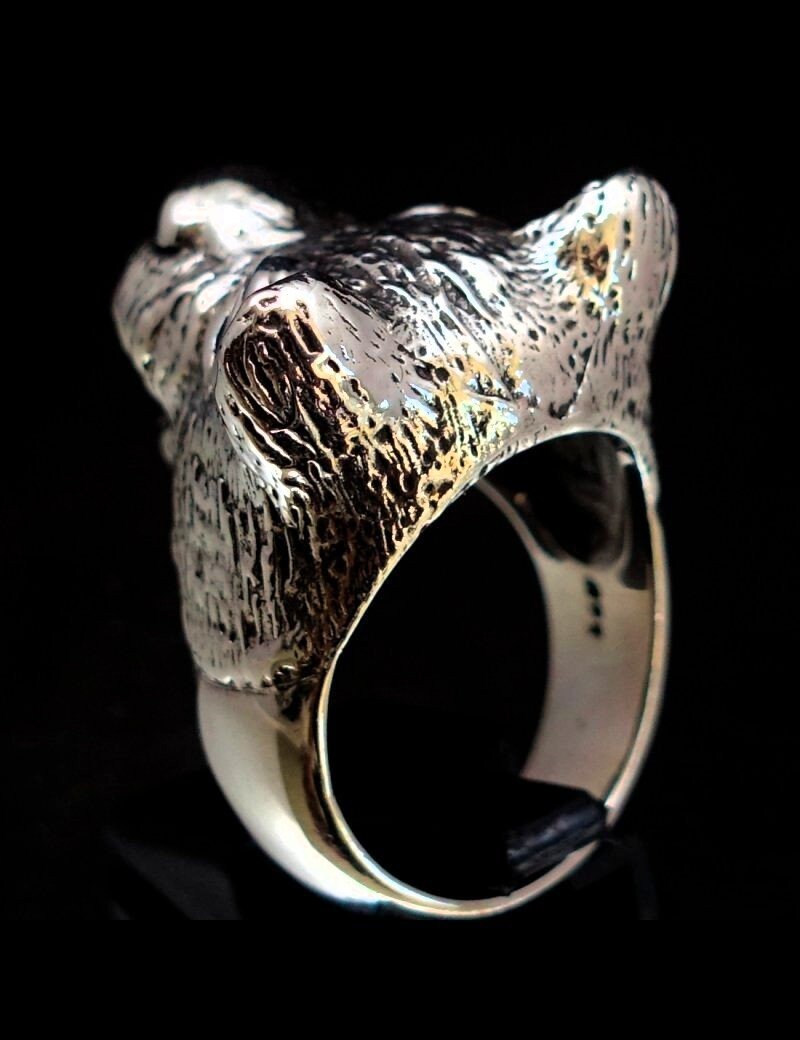 Stunning Sterling silver Animal ring Lioness Female Lion Head | Etsy