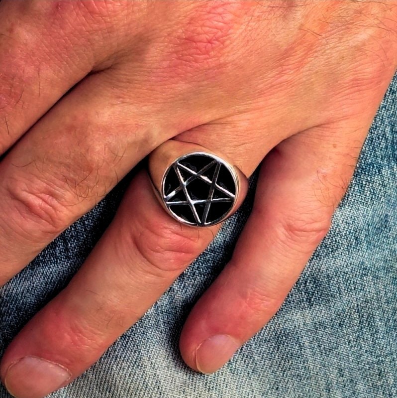 Sterling Silver Ring Celtic Pentagram Star Pagan Witchcraft - Etsy