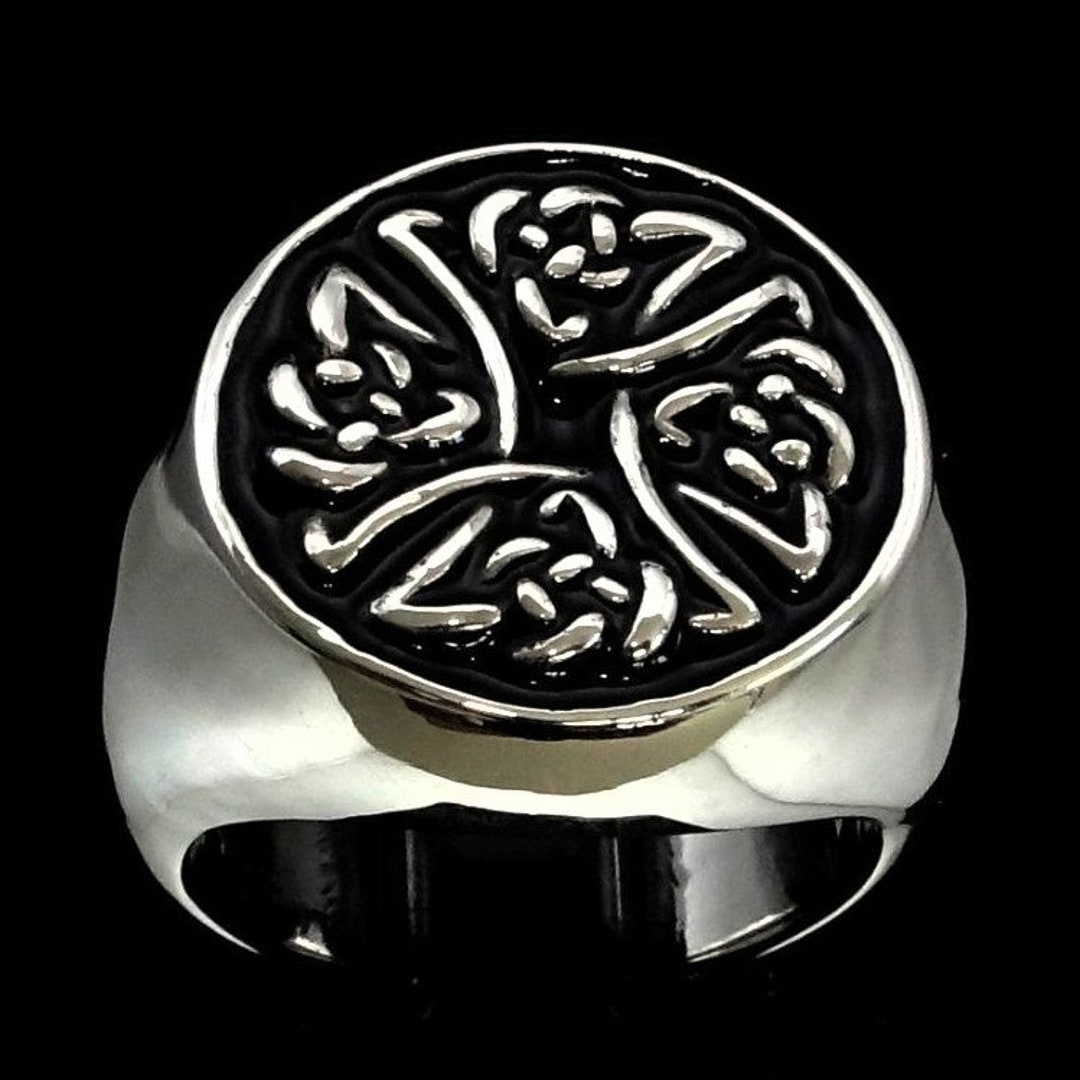 Sterling Silver Ring Birgit's Cross Celtic Knot Ancient Pagan Symbol ...