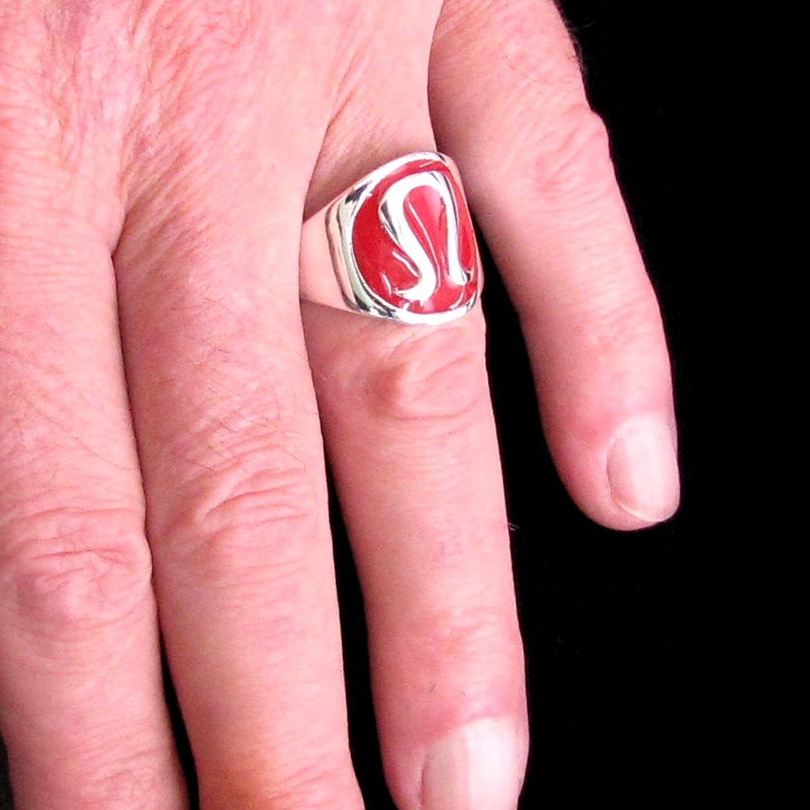 Sterling Silver Ring Sumerian Omega Ancient Symbol Ninhursag | Etsy