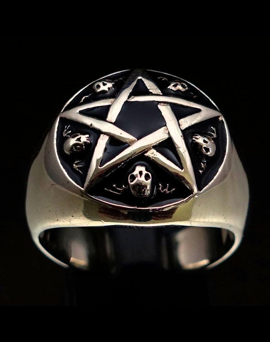 Sterling Silver Occult Symbol Ring Pentagram and 5 Celtic - Etsy