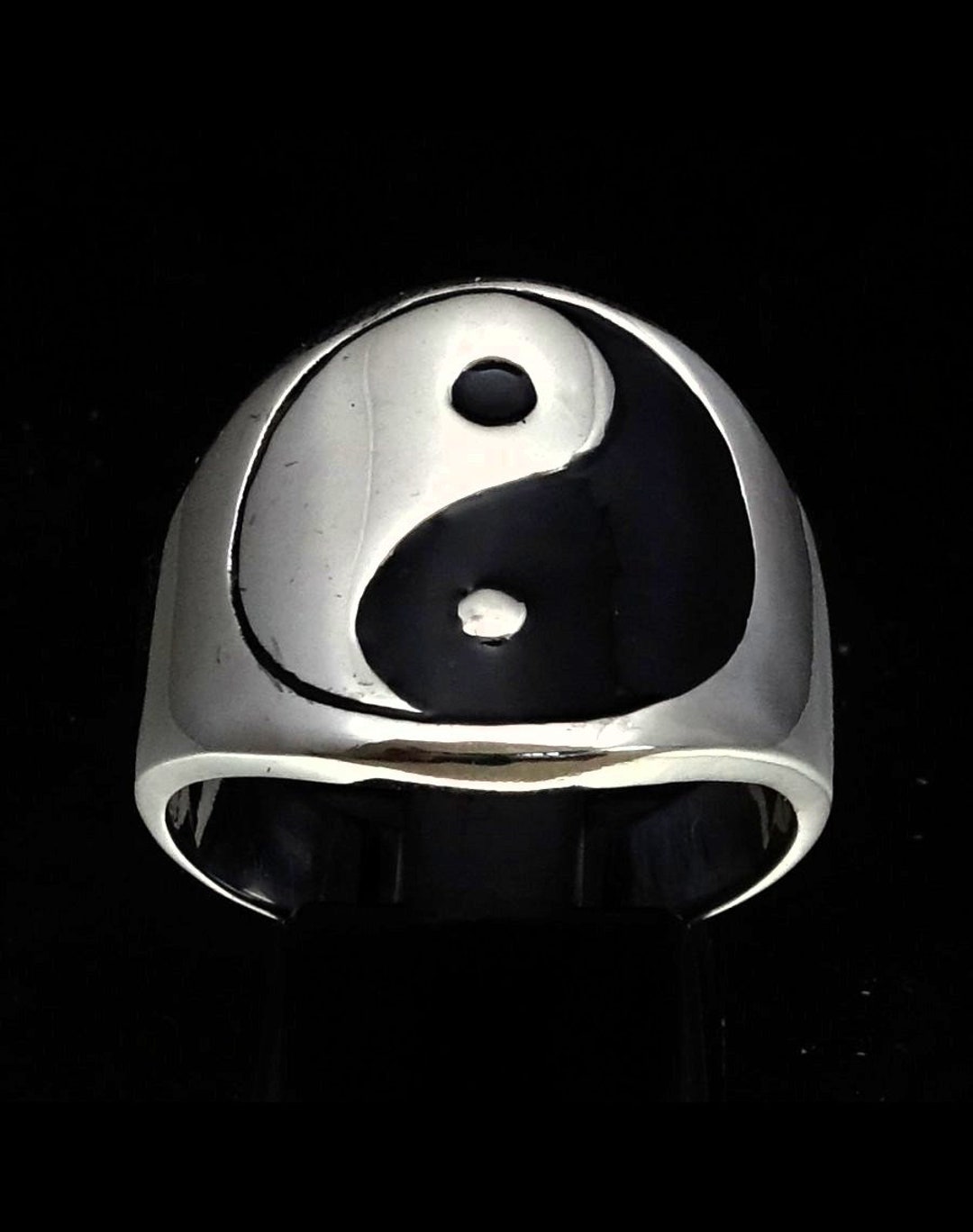 Sterling Silver Symbol Ring Yin and Yang Ancient Chinese Philosophy ...