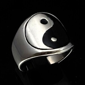 Sterling Silver Symbol Ring Yin and Yang Ancient Chinese Philosophy ...