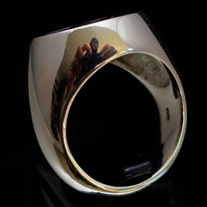 Sterling Silver Bio Hazard Symbol Ring Toxic Waste Warning With Black ...