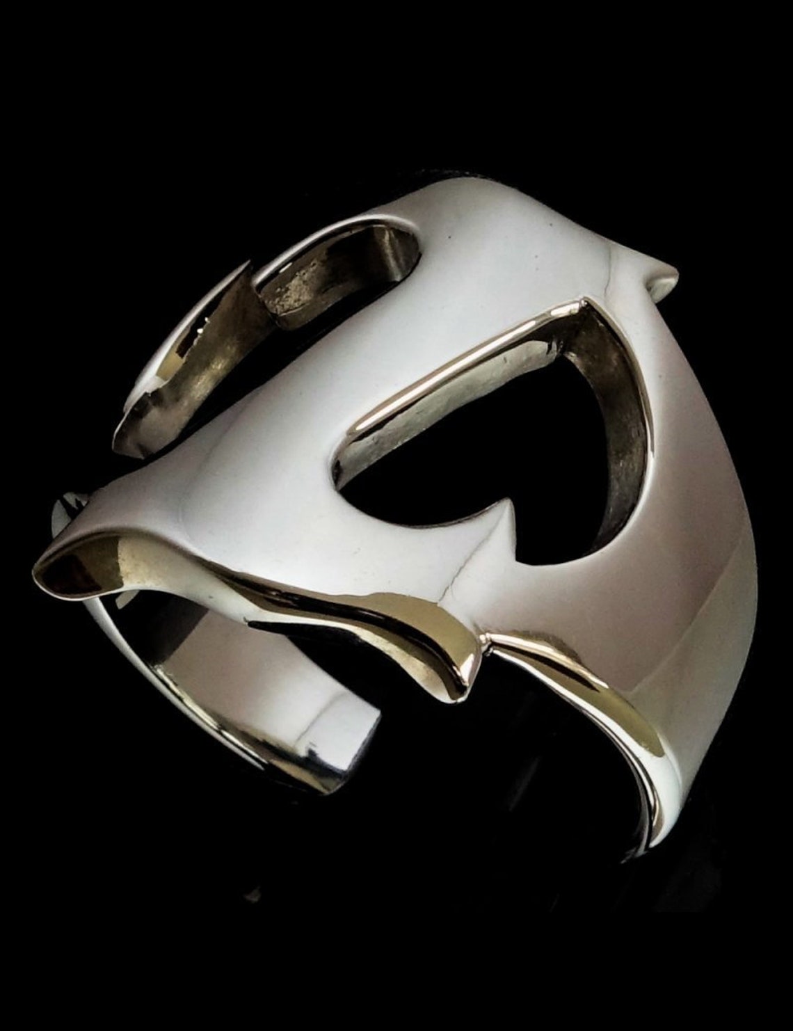 Sterling silver initial ring alphabet letter Z high polished | Etsy