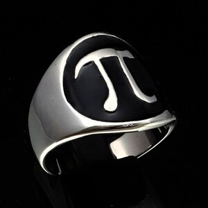 Sterling Silver Mathematician Symbol Ring Pi Ancient Greek Letter ...