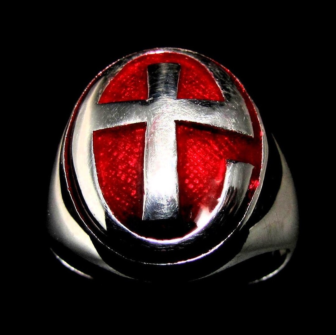 Sterling Silver Anglican Cross Ring: Religious Symbol Church of England ...