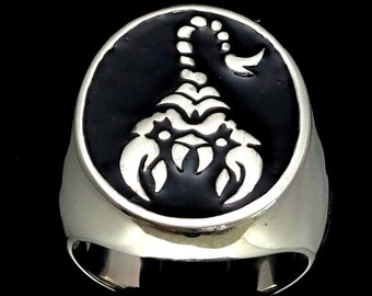 Sterling Silver Zodiac Ring Scorpio Horoscope Astrology | Etsy