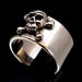 Sterling Silver Band Ring Pirate Skull on Crossed Bones Jolly Roger ...
