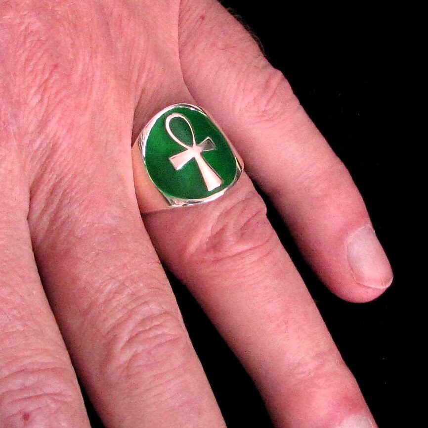 Sterling Silver Ankh Ring Ancient Egypt Big Ankh Symbol - Etsy