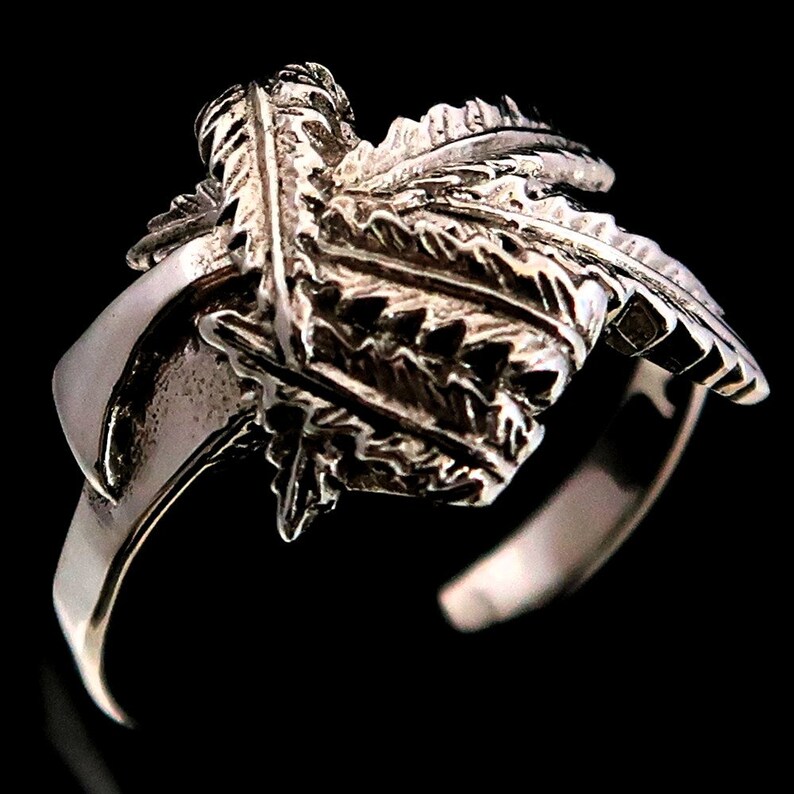 Sterling Silver Cannabis Ring Folded Marijuana Leaf Ganja - Etsy