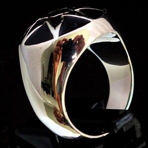 Sterling Silver Wicca Ring Fairy Elven Star on Dome Pagan Witchcraft ...