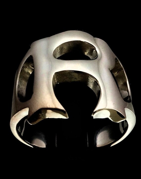 Sterling Silver Initial R Ring Alphabet Letter High Polished | Etsy