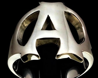 Sterling Silver Initial P Ring Alphabet Letter High Polished | Etsy