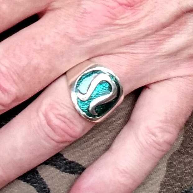 Sterling Silver Ring Sumerian Omega Ancient Symbol Ninhursag | Etsy