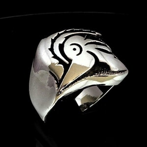 Sterling Silver Ring Gladiator Helmet Roman Centurion High Polished and ...