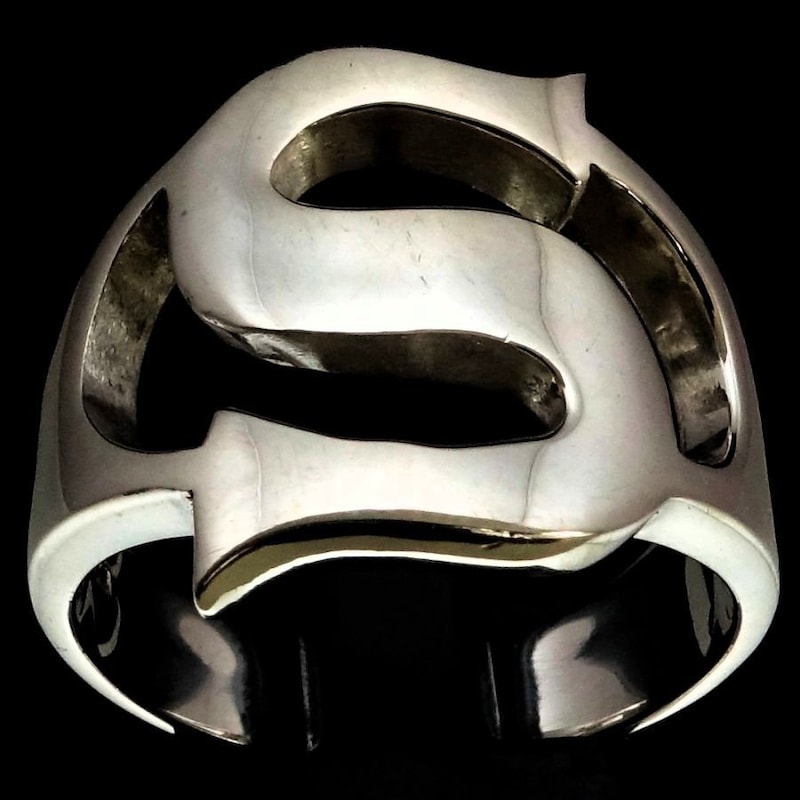 Letter S Ring - Etsy