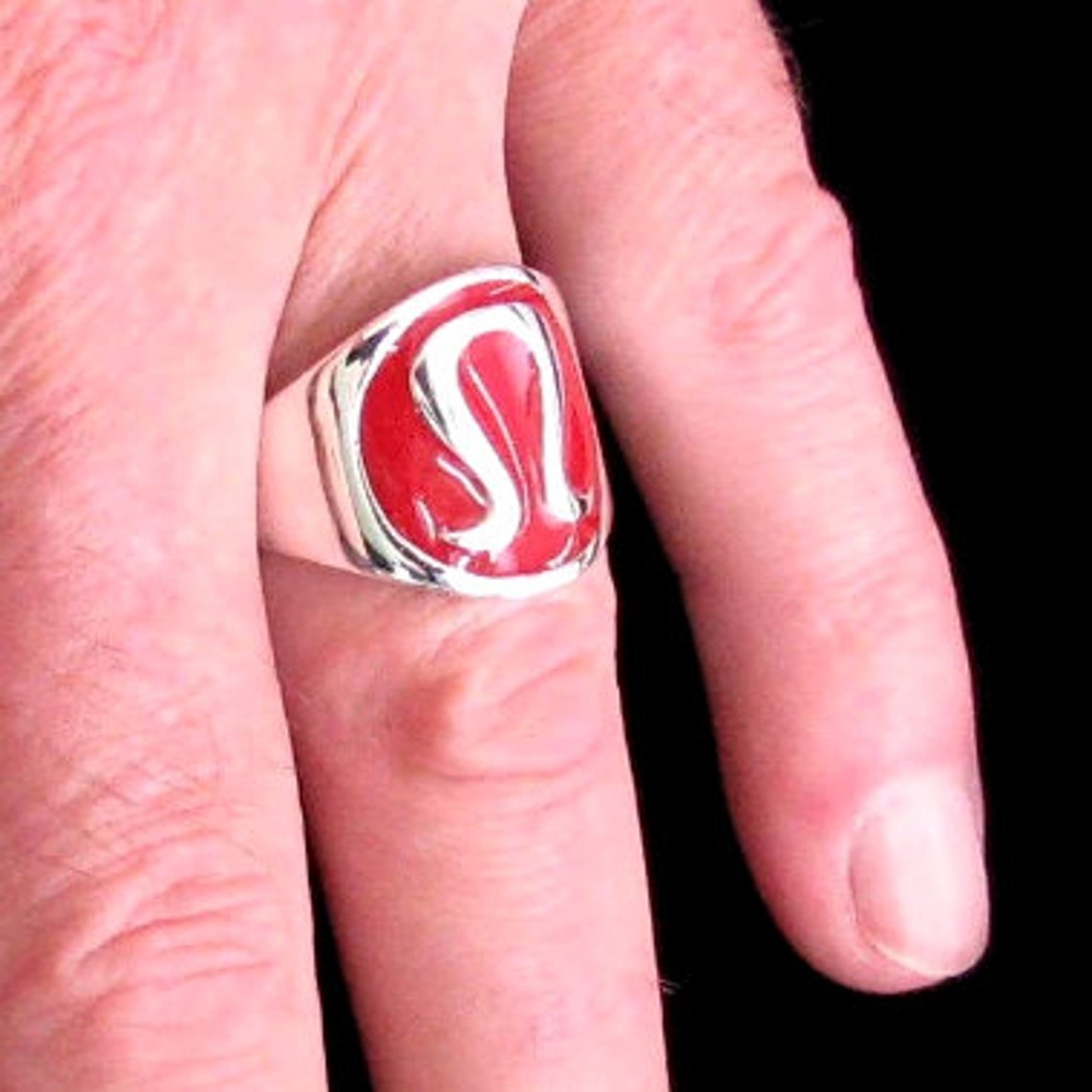 Sterling Silver Ring Sumerian Omega Ancient Symbol Ninhursag - Etsy