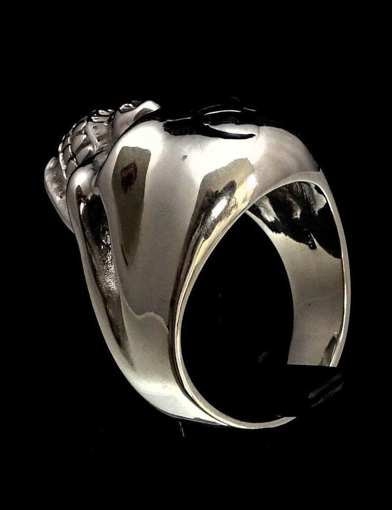 Sterling Silver Skull Ring Hammer and Sickle Communist Symbol | Etsy