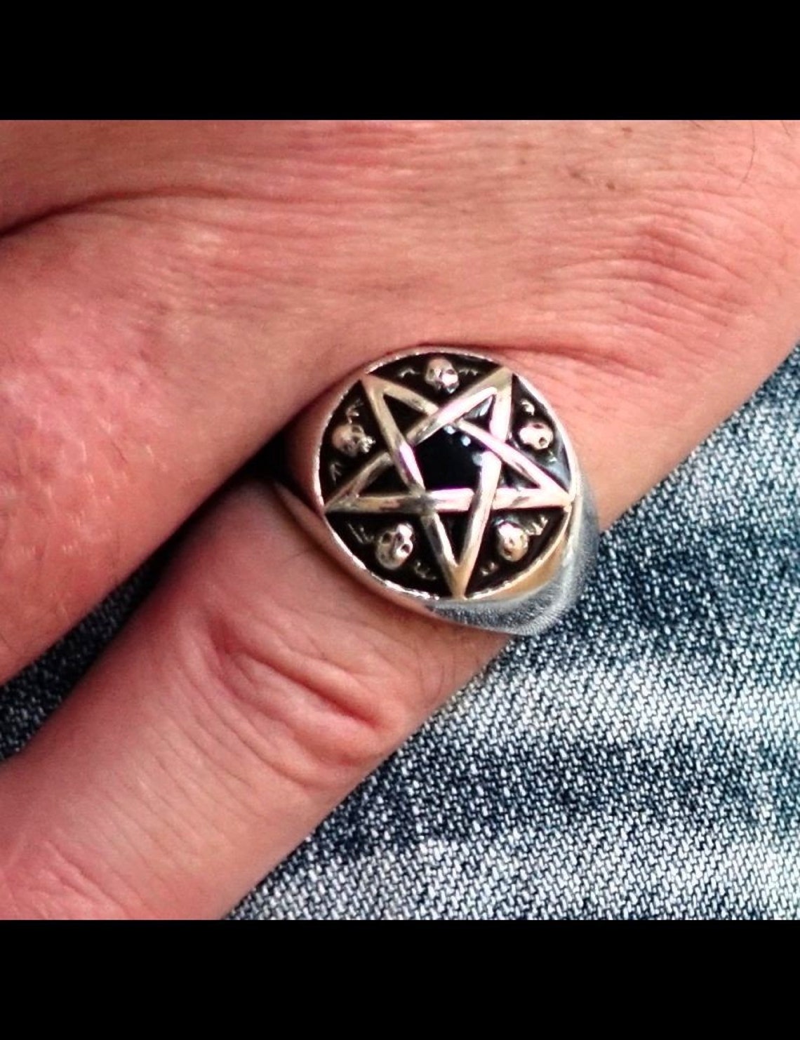 Sterling Silver Occult Symbol Ring Pentagram and 5 Celtic - Etsy