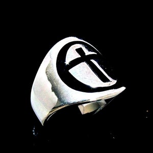 Sterling Silver Anglican Cross Ring Church of England Religious Symbol ...