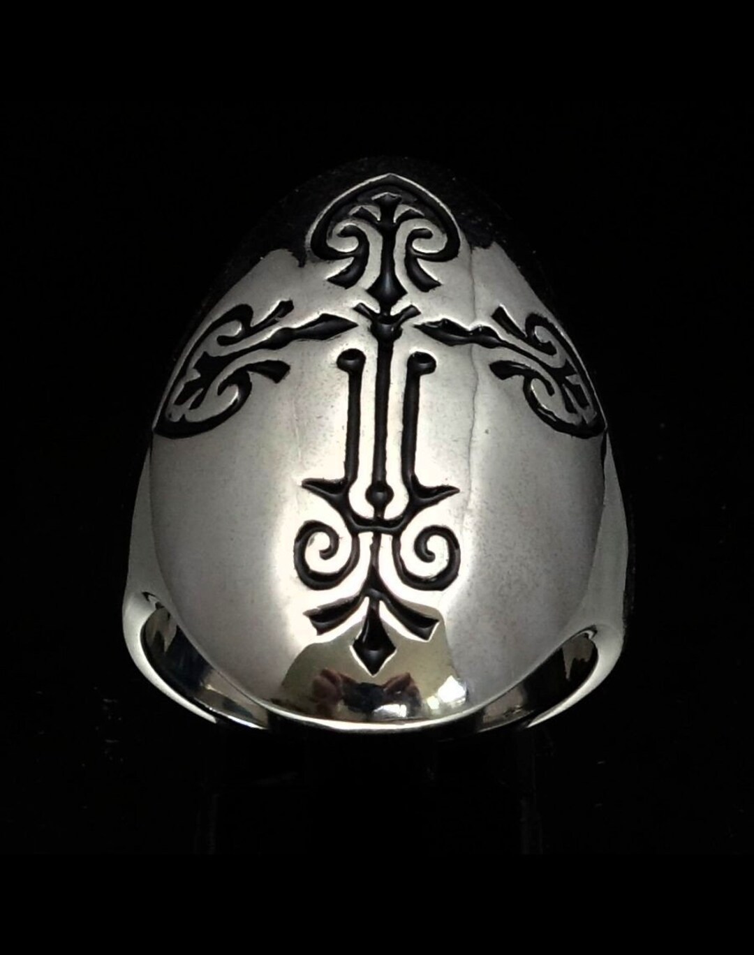 Sterling Silver Coptic Cross Ring Medieval Christian Religious Symbol ...