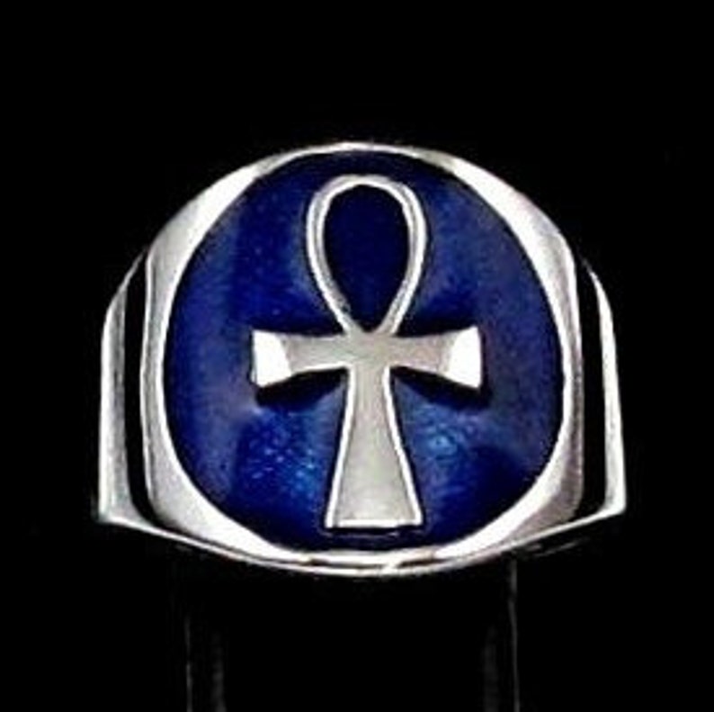 Sterling Silver Ankh Ring Ancient Egypt Big Ankh Symbol - Etsy
