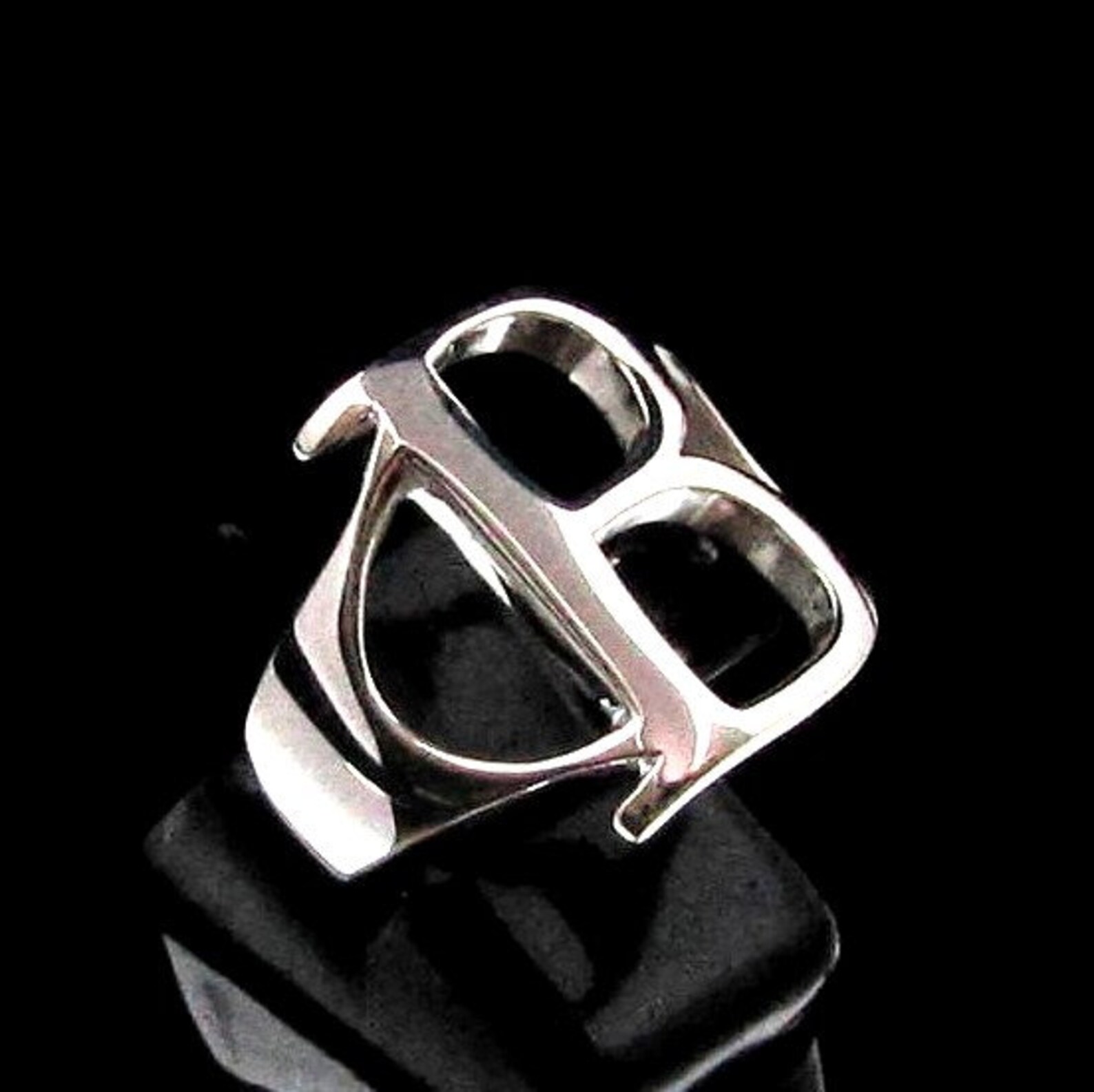Initial Beta Sterling Silver Ring Greek Alphabet Capital - Etsy