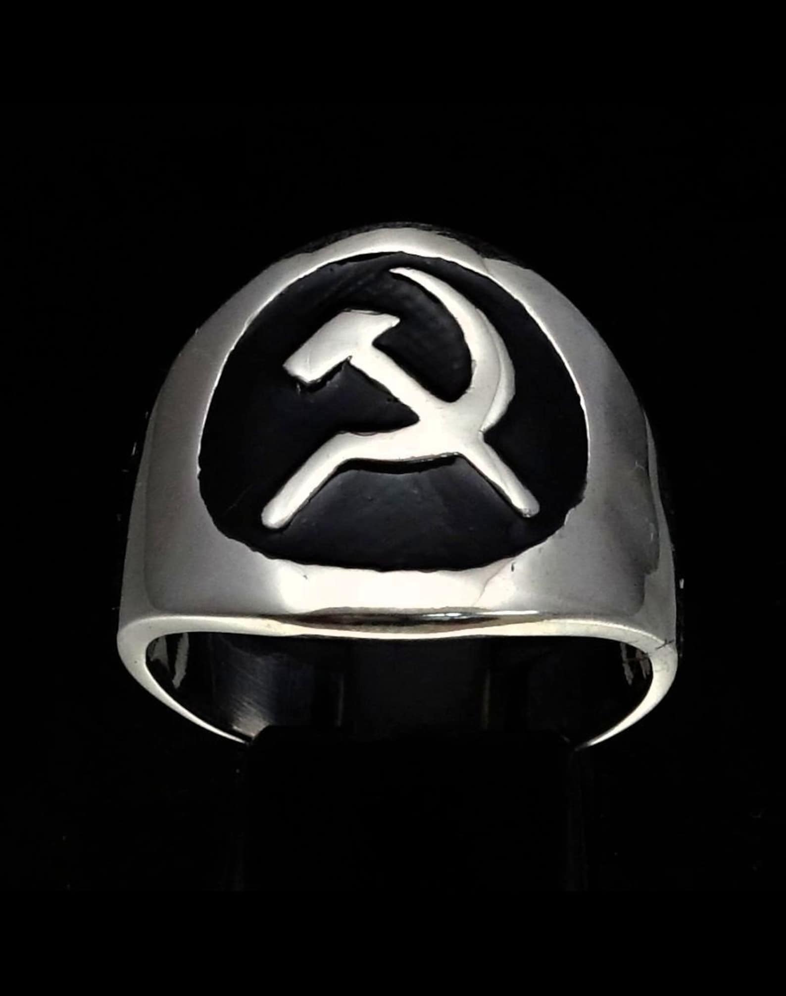 Sterling Silver Communist Symbol Ring Hammer and Sickle USSR | Etsy