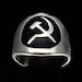 Sterling Silver Communist Symbol Ring Hammer and Sickle USSR - Etsy