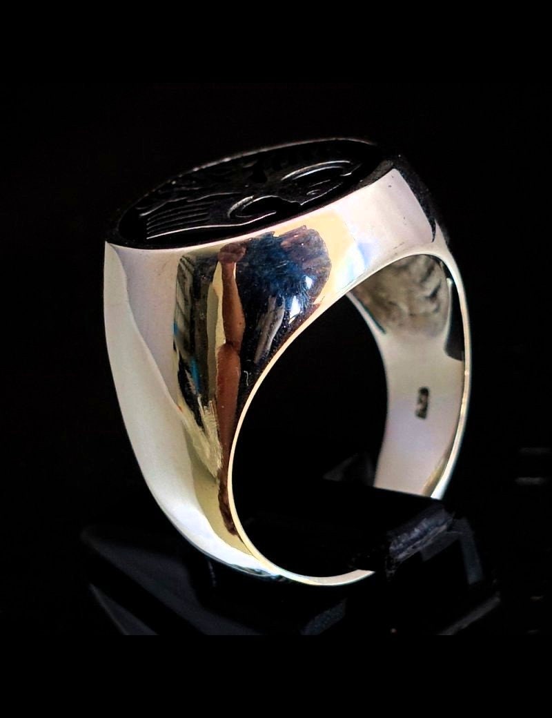 Sterling Silver German Eagle Flag Ring Germany Coat of Arms | Etsy