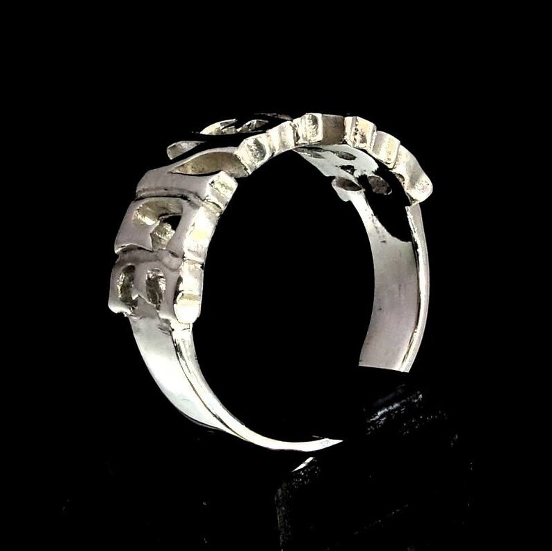 Sterling Silver Letter Ring Revenge One Word Bold Letters High - Etsy