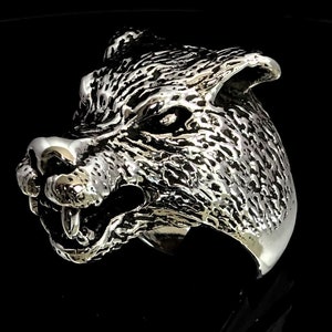 Sterling Silver Ring Vicious Werewolf Mythical Animal Killer Wolf High ...