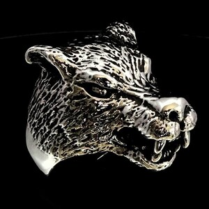 Sterling Silver Ring Vicious Werewolf Mythical Animal Killer Wolf High ...