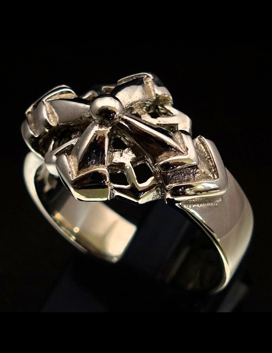 Sterling silver ancient Sumerian symbol ring Star of Ishtar 8 | Etsy