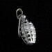 Sterling Silver Hand Grenade Pendant Army Explosive Weapon Military ...