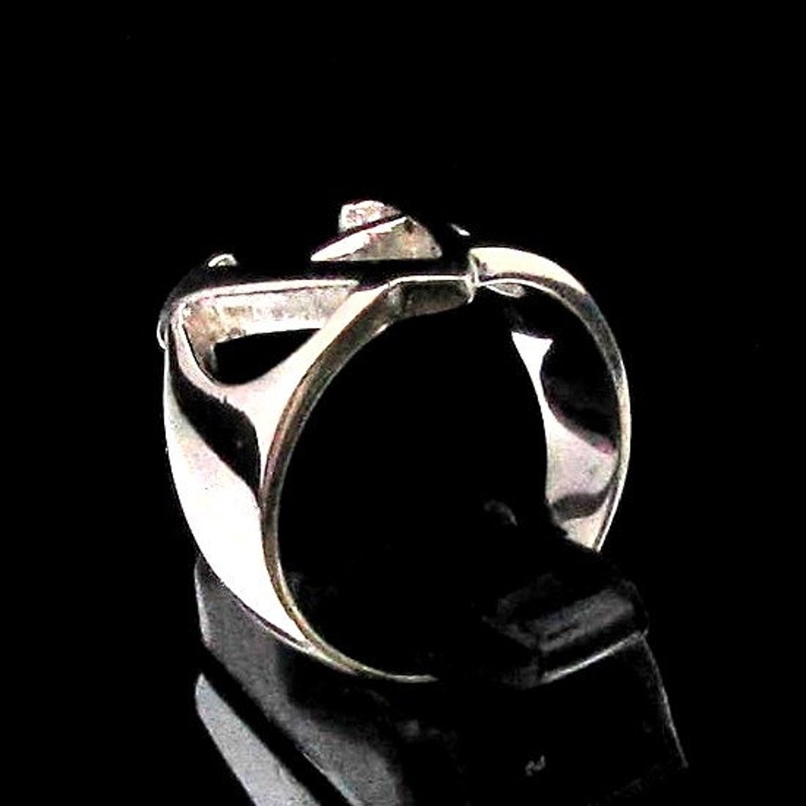 Initial Alpha Sterling Silver Ring Greek Alphabet Capital - Etsy