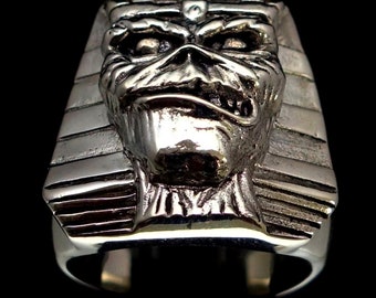 Sterling Silver Ring Vampire Horror Skull Nosferatu High - Etsy