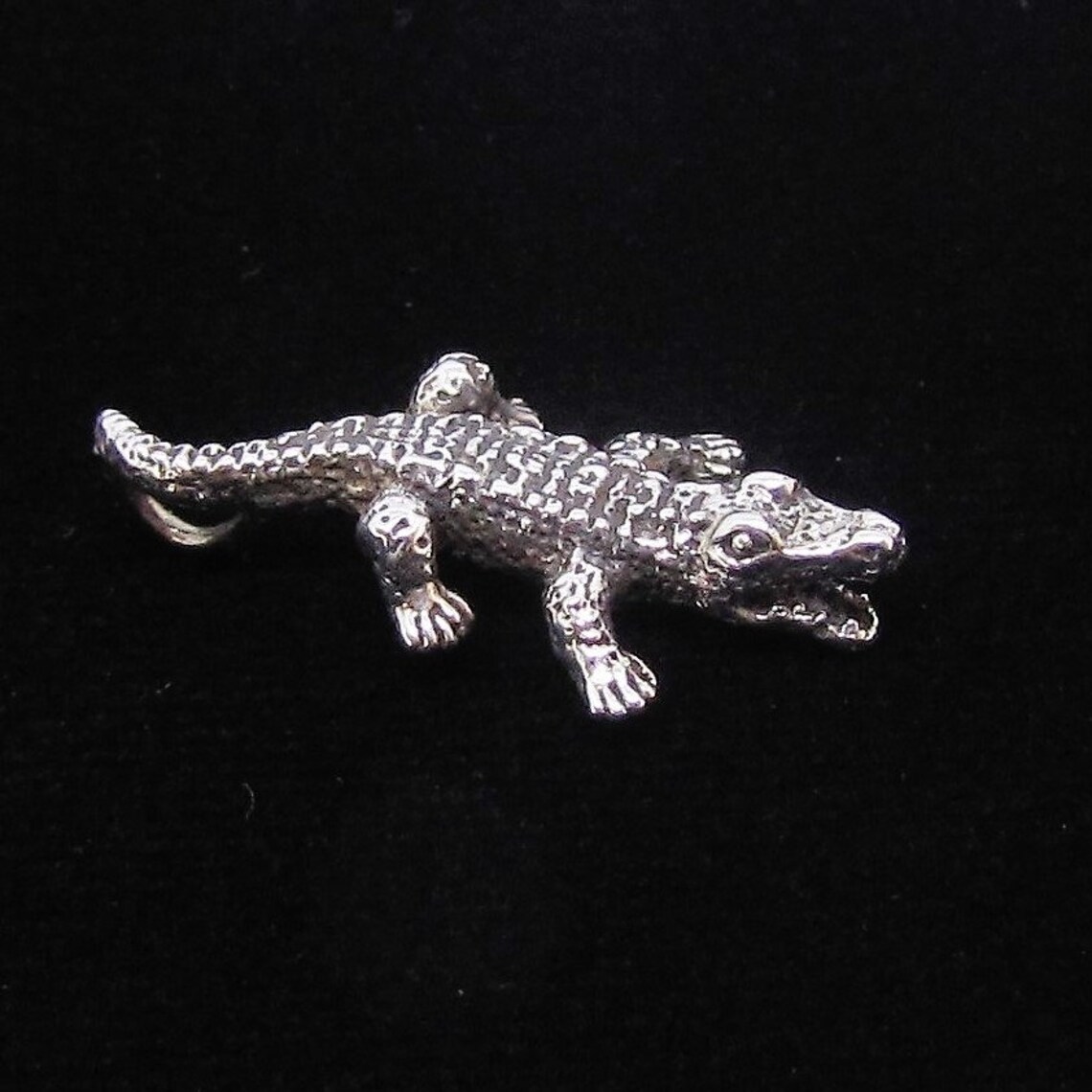 Sterling silver Crocodile pendant Alligator Wildlife Africa | Etsy