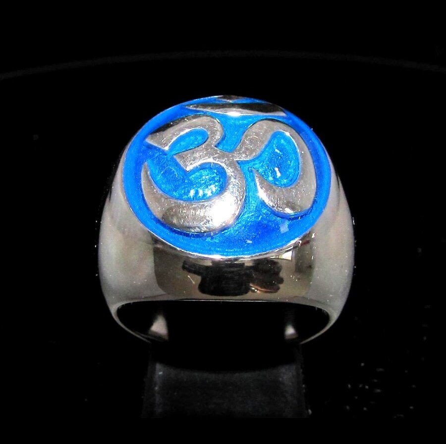 Sterling Silver Ancient Symbol Ring Ohm Buddhist Sacred Sound | Etsy