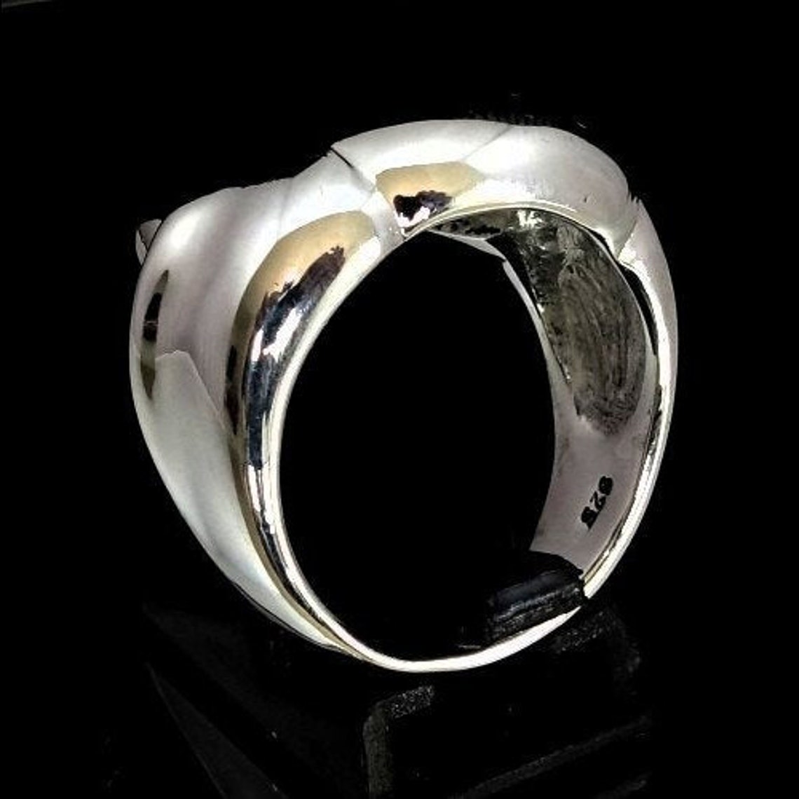 Sterling Silver Ring Vampire Fang Mouth Big Teeth Horror Demon - Etsy