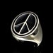 Sterling Silver Symbol Ring Freedom Peace Sign Nuclear - Etsy