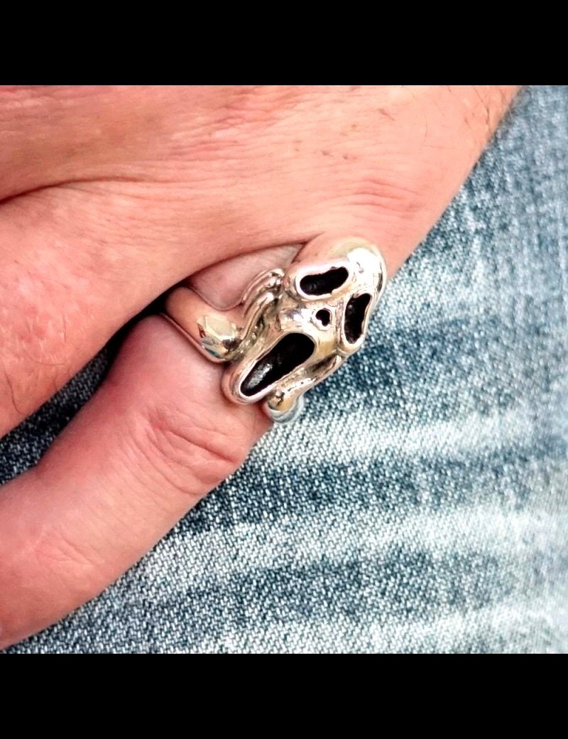 Sterling Silver Art Work Ring the Scream Inspired by Munch | Etsy