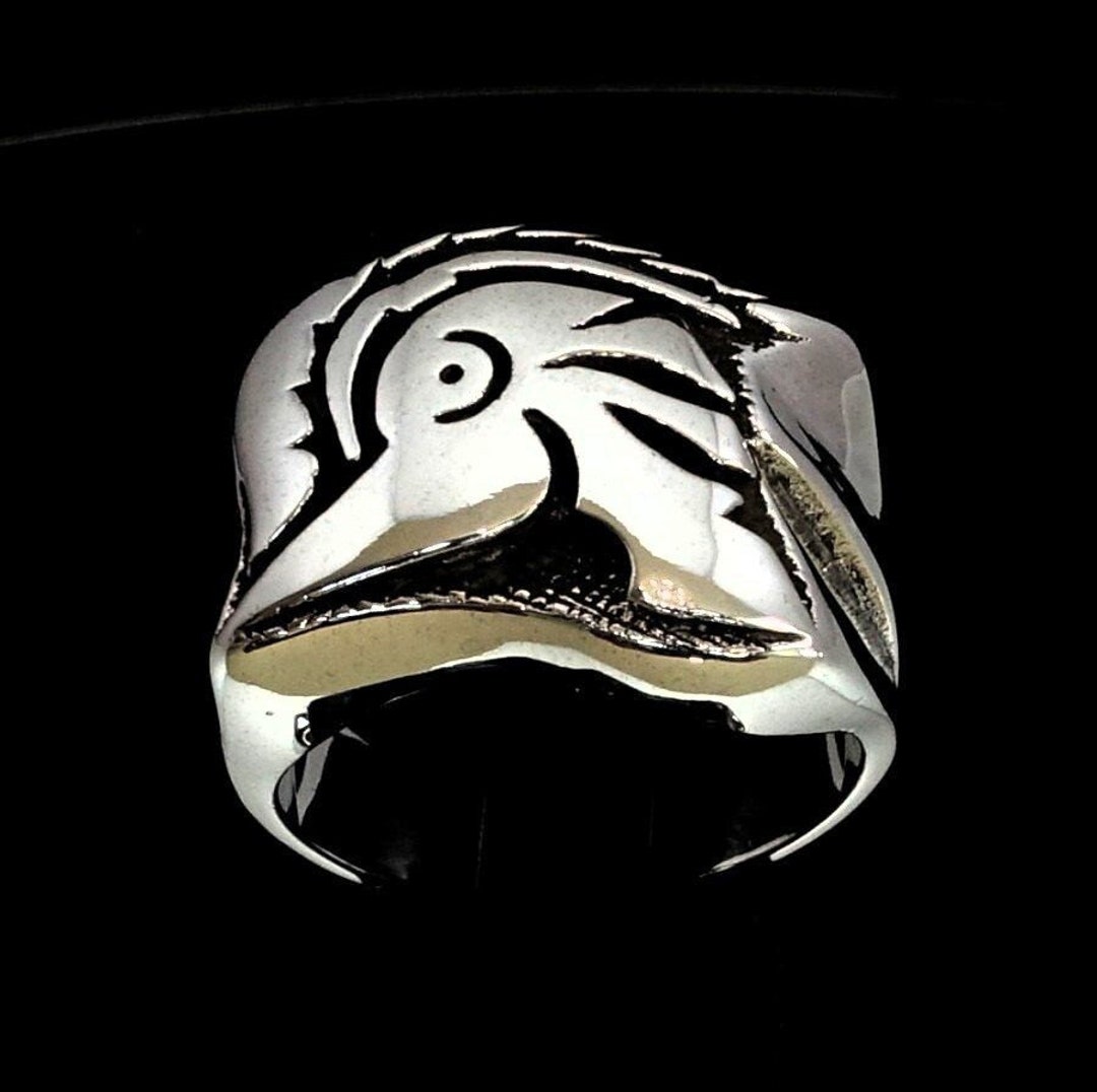 Sterling Silver Ring Gladiator Helmet Roman Centurion High Polished and ...