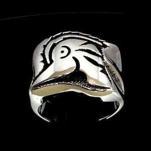Sterling Silver Ring Gladiator Helmet Roman Centurion High Polished and ...